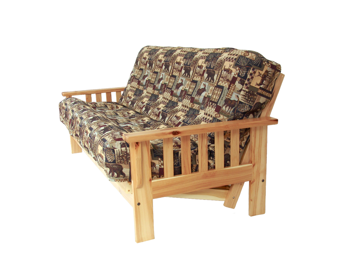 Flat Arm Mission Futon* – Rustic Adirondack