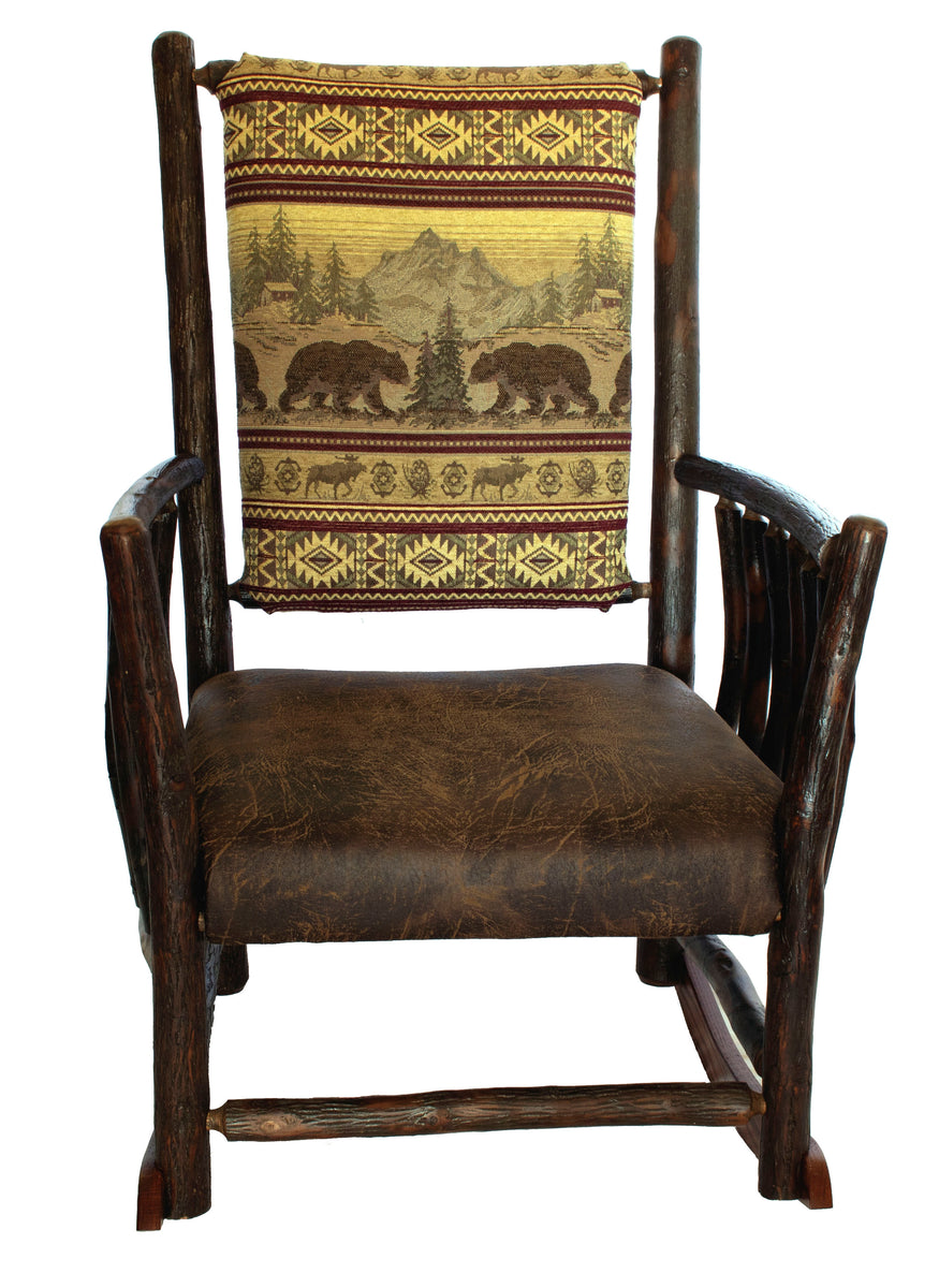 Cascade Rocker – Rustic Adirondack