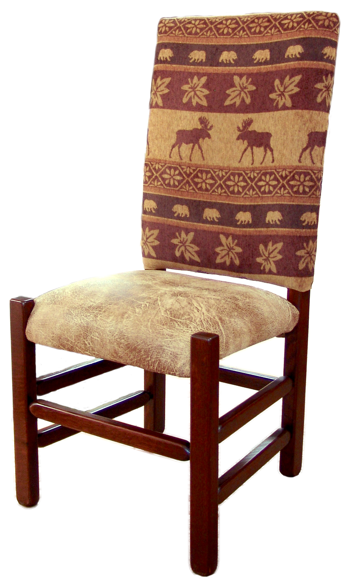 Solid Back Dining Chair – Rustic Adirondack